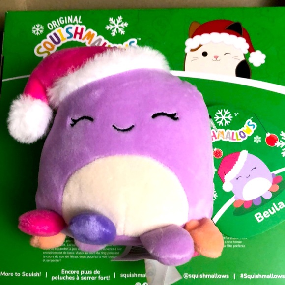 Squishmallows | Toys | Beula The Octopus Christmas Squishmallows 4 New ...